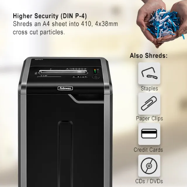 Fellowes Powershred 325Ci Cross Cut P4 Paper Shredder - 24 Sheet