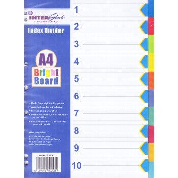 Dividers / Indices - Penfile Office Supplies - Stationery Supplier
