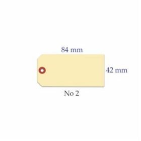 Croxley Buff Tags No 2 With Reinforced Hole 84 x 42mm 1000s