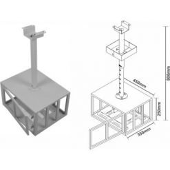 Parrot Ceiling Mount Projector Security Cage Lockable 450 x 220 x 340mm