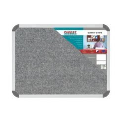 Parrot Bulletin Board Ribbed Aluminium Frame 600x450mm Laurel Grey