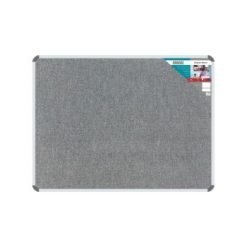 Parrot Bulletin Board Ribbed Aluminium Frame 1200x900mm Laurel Grey