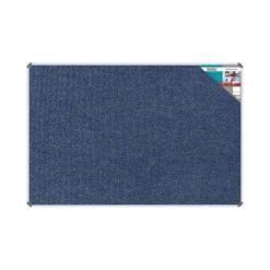 Parrot Bulletin Board Ribbed Aluminium Frame 1800x1200mm Denim Blue