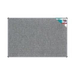 Parrot Bulletin Board Ribbed Aluminium Frame 1800x1200mm Laurel Grey