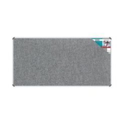 Parrot Bulletin Board Ribbed Aluminium Frame 1800x900mm Laurel Grey