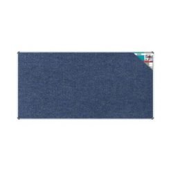 Parrot Bulletin Board Ribbed Aluminium Frame 2400x1200mm Denim Blue