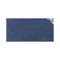 Parrot Bulletin Board Ribbed Aluminium Frame 2400x1200mm Denim Blue