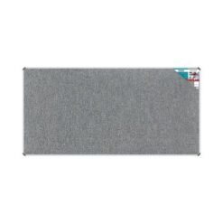Parrot Bulletin Board Ribbed Aluminium Frame 2400x1200mm Laurel Grey