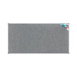 Parrot Bulletin Board Ribbed Aluminium Frame 2400x1200mm Laurel Grey