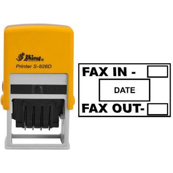 Shiny S826 Dater Stock Stamp 41 x 23mm Fax In Fax Out