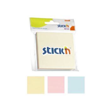 Stick'n Notes 76 x 76mm Pastel Assorted 3 Pads
