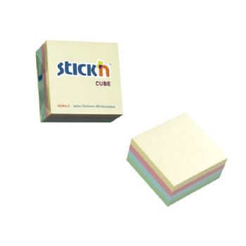Stick'n Notes 76 x 76mm Pastel Cube Assorted 400 Sheets