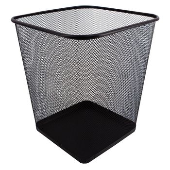 SDS Wire Mesh Square Waste Bin 15L Black