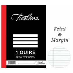 Treeline A4 Counter Book 1 Quire Feint & Margin 96 Page - Penfile ...