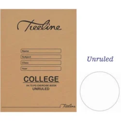 Treeline A4 College Exercise Book Unruled 72 Page - Penfile Office ...