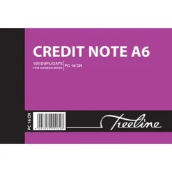 Treeline A6 Duplicate Carbon Book Credit Note 100 Page - Penfile Office ...