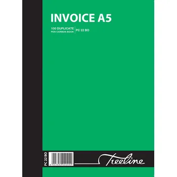 Treeline A5 Duplicate Carbon Book Invoice 100 Page