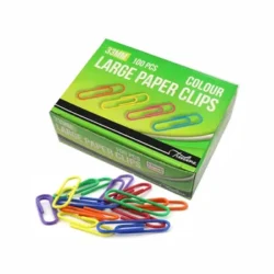 Treeline Paper Clips 33mm PVC Assorted 100s - Penfile Office Supplies ...