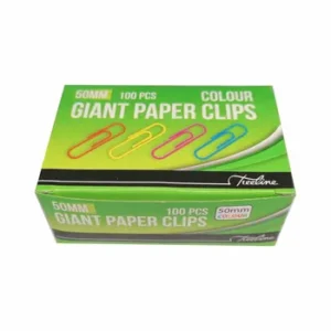 Treeline Paper Clips 50mm PVC Assorted 100s