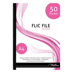 Treeline A4 Flic File 50 Pocket - Penfile Office Supplies - Stationery ...
