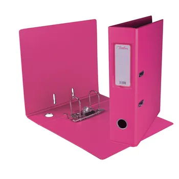 Treeline A4 Lever Arch File PVC 70mm Hot Pink