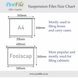 Treeline Foolscap Suspension Files Blue Box 25 - Penfile.co.za