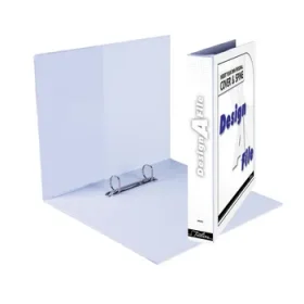 Treeline A4 Design-A-File 2D Ringbinder PVC 25mm White - Penfile Office ...