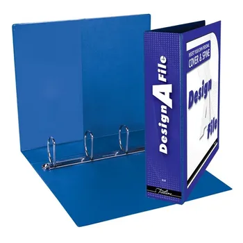 Treeline A4 Design-A-File 4D Ringbinder PVC 50mm Blue