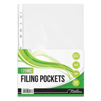 Treeline A4 Filing Pockets Heavy Duty 120 Micron 50s