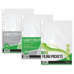 Treeline A4 Filing Pockets 40 Micron 10s - Penfile Office Supplies ...
