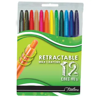 Treeline Retractable Wax Crayons 12s