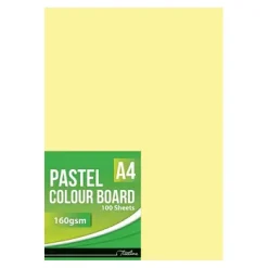 Treeline A4 Pastel Project Board 160gsm Yellow 100s - Penfile Office ...
