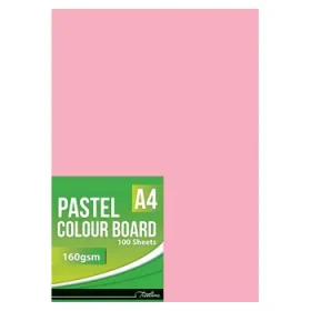 Treeline A4 Pastel Project Board 160gsm Pink 100s - Penfile Office ...