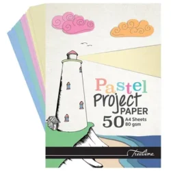 Treeline A4 Pastel Paper Project Pad 80gsm Assorted 50s - Penfile ...