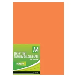 Treeline A4 Deep Tint Project Paper 80gsm Saffron Orange 100s - Penfile ...