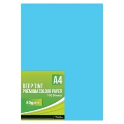 Treeline A4 Deep Tint Project Paper 80gsm Turquoise 100s - Penfile ...