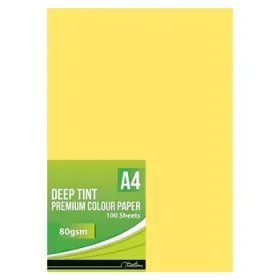 Treeline A4 Deep Tint Project Paper 80gsm Lemon Yellow 100s - Penfile ...