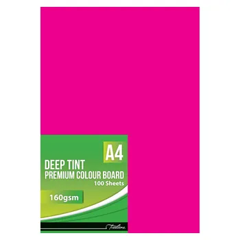 Treeline A4 Deep Tint Project Board 160gsm Pink 100s