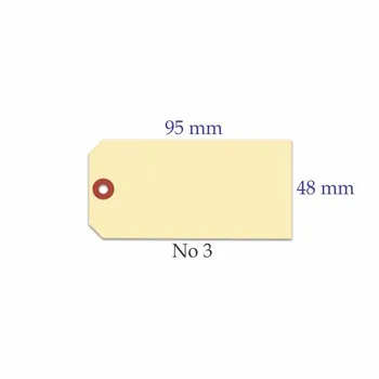 Treeline Buff Tags No 3 With Reinforced Hole 95 x 48mm 1000s