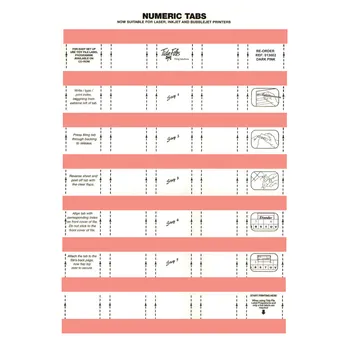 Tidy Files Numeric Laser Labels 33mm Dark Pink - Pack 5