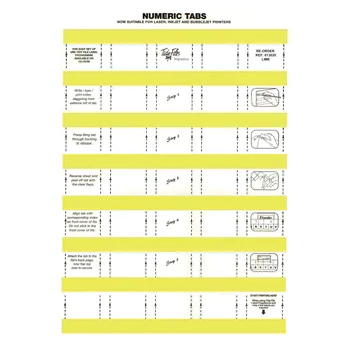 Tidy Files Numeric Laser Labels 33mm Lime - Pack 5