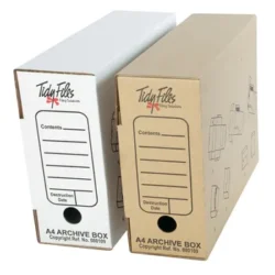 Tidy Files A4 Archive Box Kraft - Pack 5 - Penfile Office Supplies ...