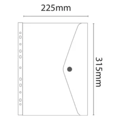 Treeline A4 Filing Carry Folder PVC 180 Micron Side Open Yellow ...