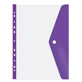 Treeline A4 Filing Carry Folder PVC 180 Micron Side Open Electric Purple
