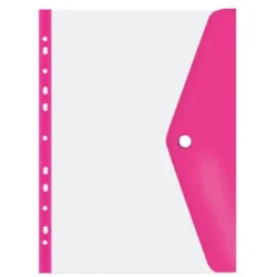 Treeline A4 Filing Carry Folder PVC 180 Micron Side Open Hot Pink ...