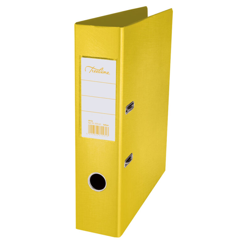 Treeline A4 Lever Arch File Polyprop 70mm Lime Green