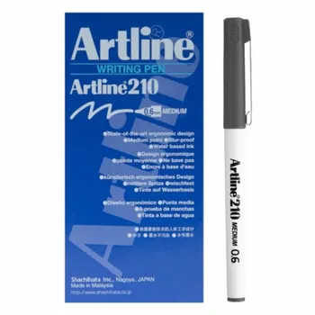 Artline EK210 Fineliner Writing Pen 0.6mm Black - Box 12