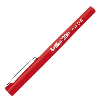 Artline EK200 Fineliner Writing Pen 0.4mm Red