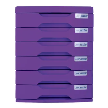 SDS 6 Desk Drawer Filing System Purple