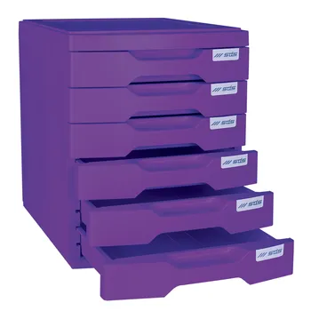 SDS 6 Desk Drawer Filing System Purple
